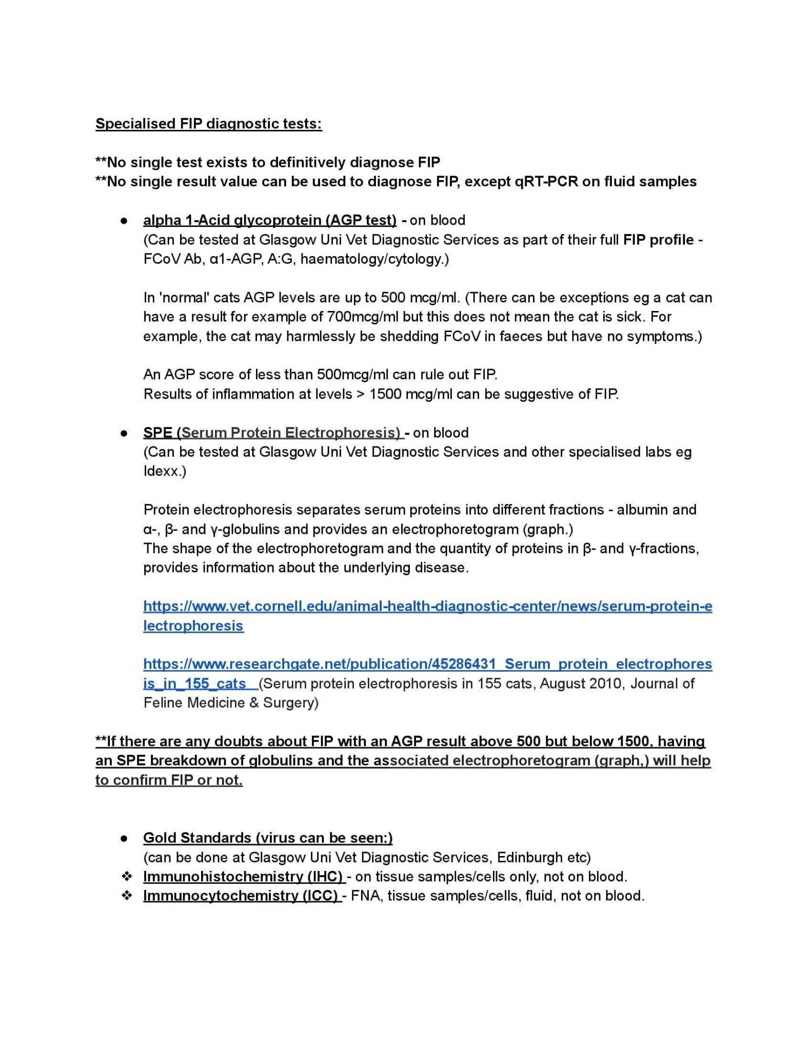 Diagnosing and Testing for FIP – FIP Cats UK